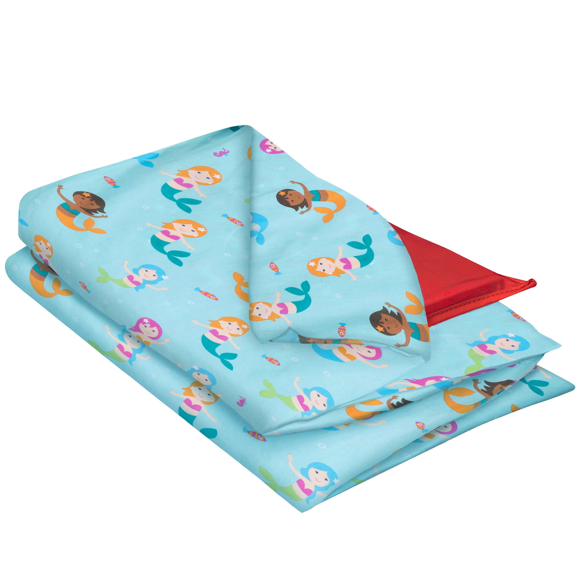 Wildkin Mermaids 100% Cotton Rest Mat Cover in Blue for Kids, Fits up ...