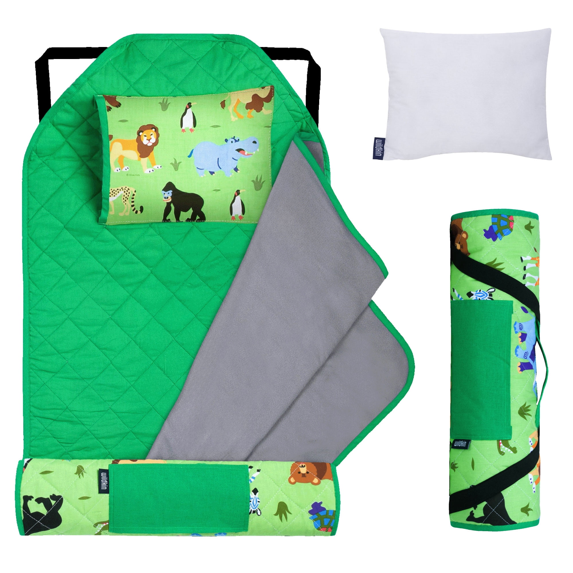 Wildkin Modern Nap Mat with Elastic Corner Straps for Toddler Boys and ...