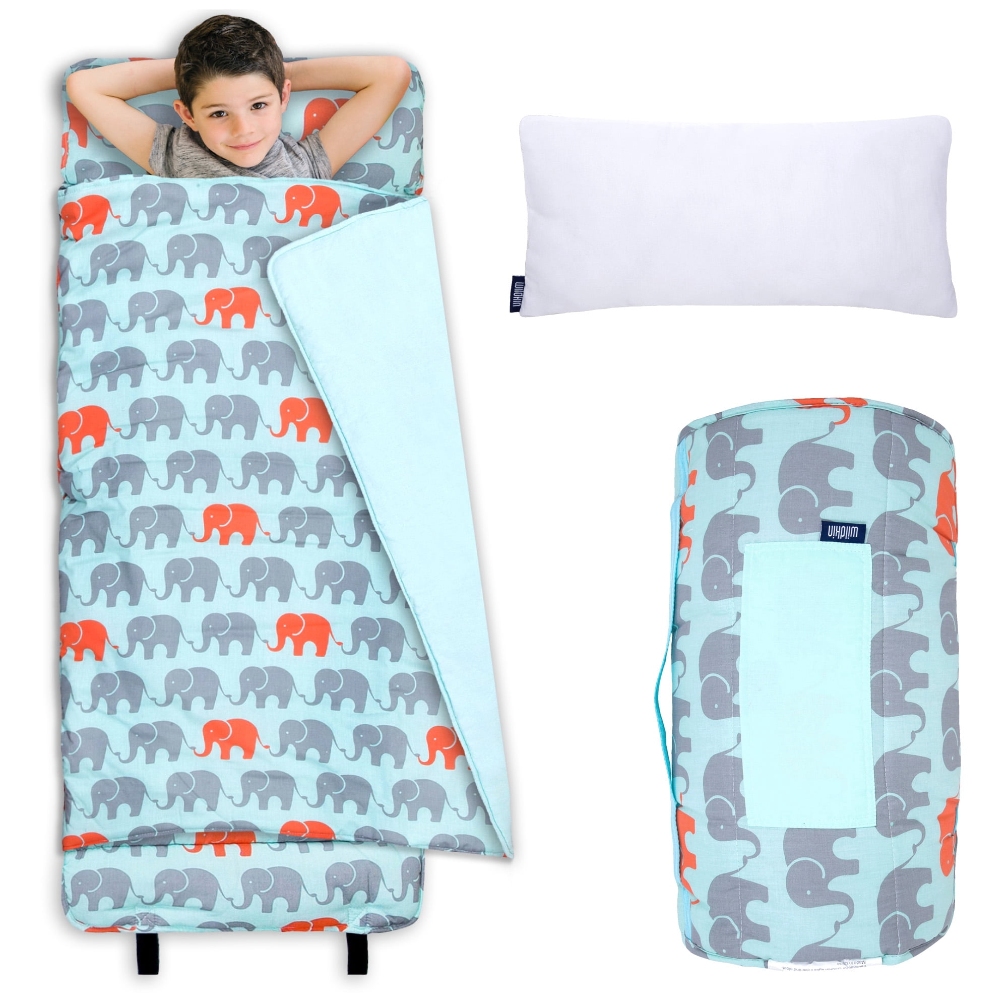 Wildkin Original Nap Mat with Pillow for Boys and Girls, Features Hook ...