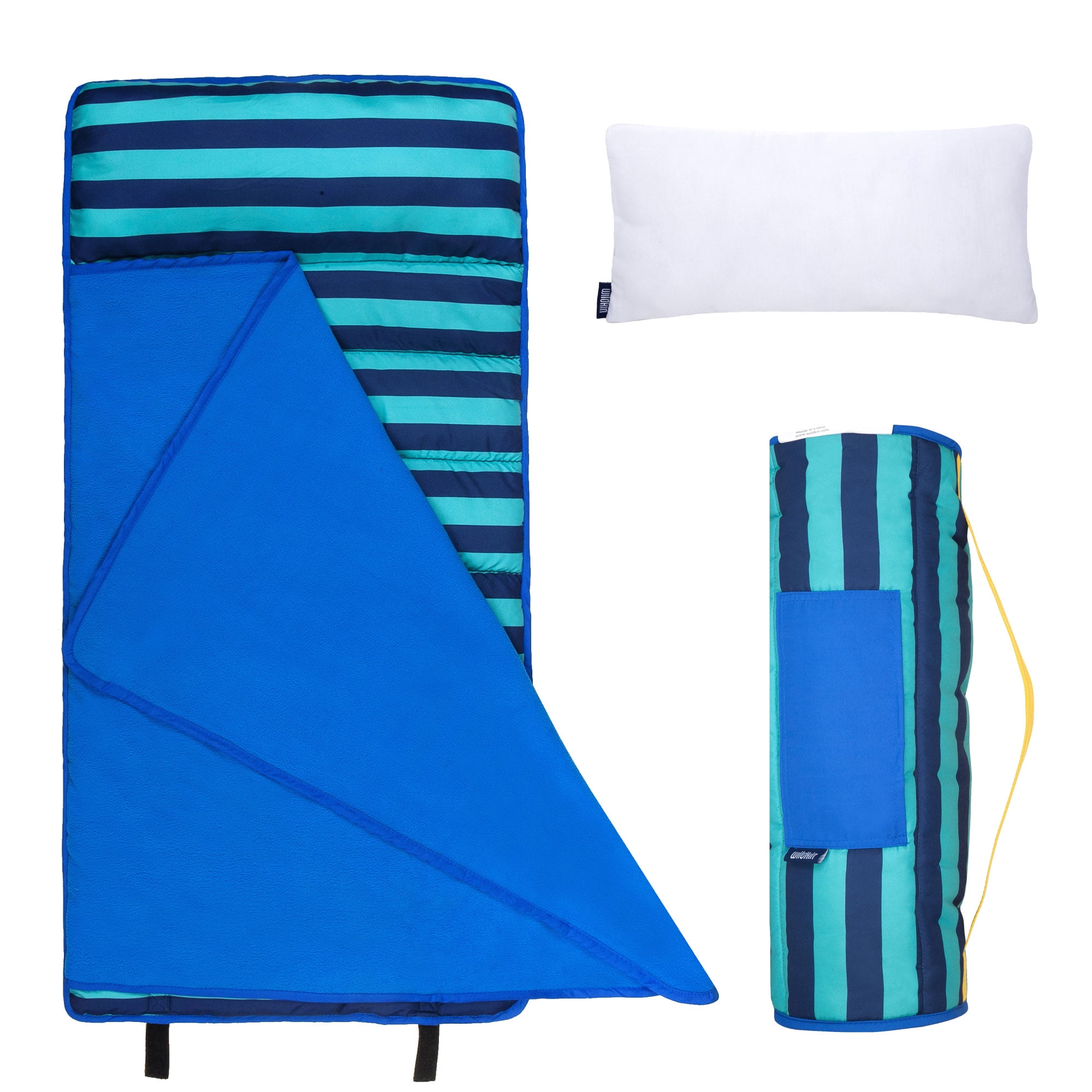 Wildkin Toddler Microfiber Nap Mat for Boys and Girls (Blue Stripes ...