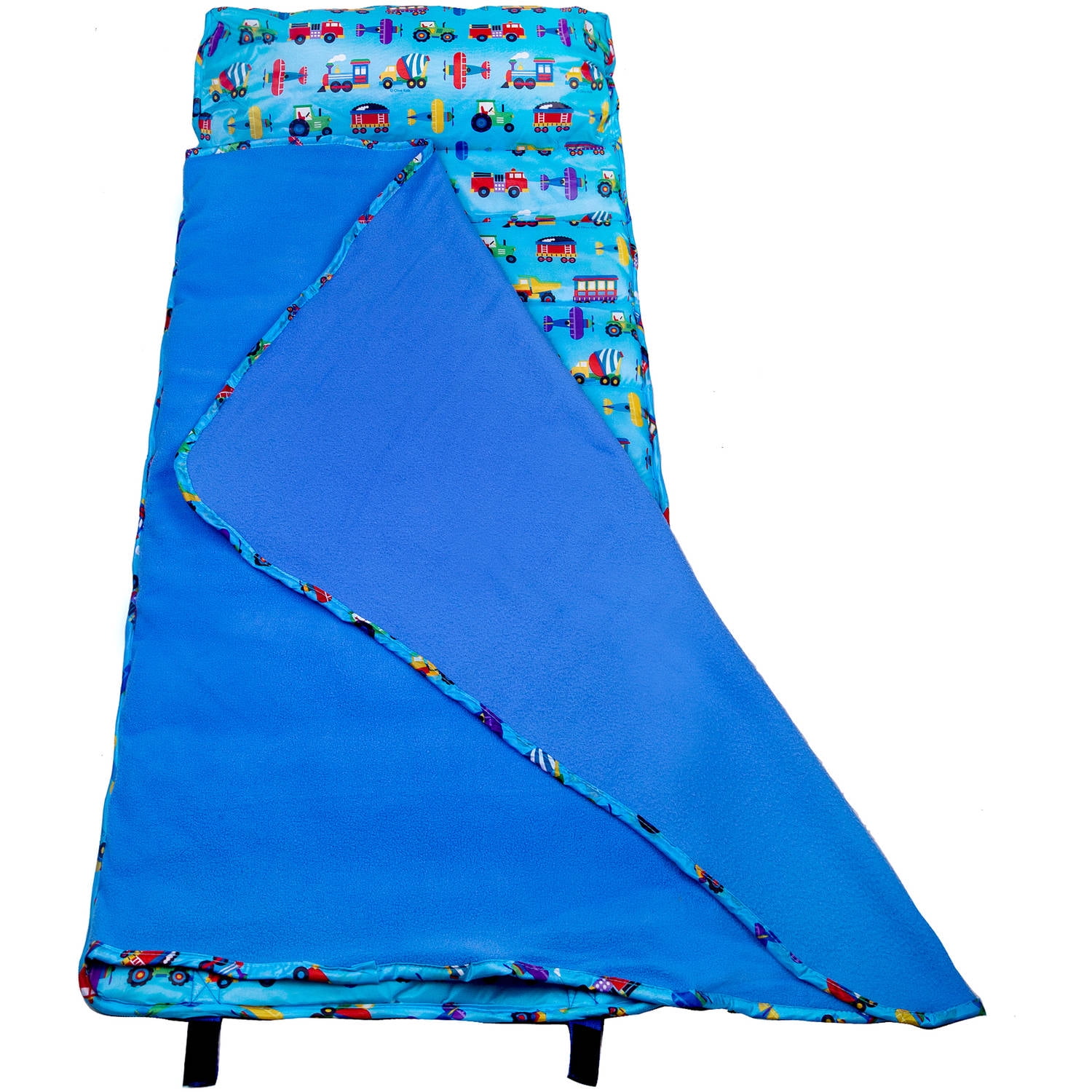 Wildkin Trains, Planes and Trucks Blue Easy Clean Nap Mat for Boys and ...