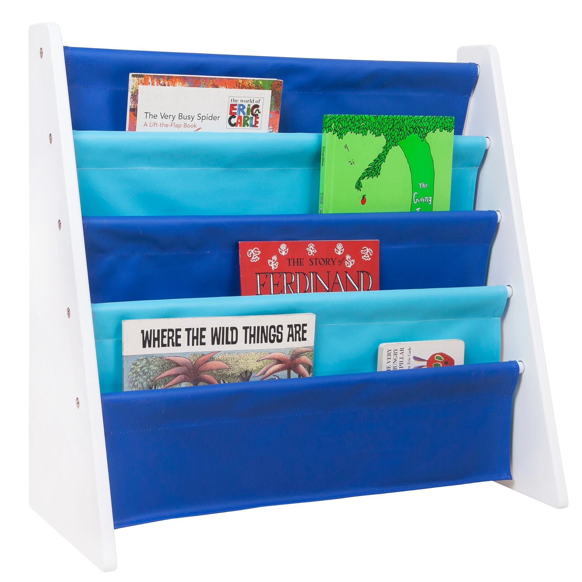 Wildkin Vegan Leather Sling Bookshelf - White Wood - Walmart.com