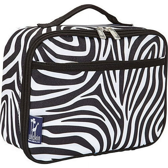 Wildkin Zebra Black Animal Print Insulated Lunch Box for Boys and Girls ...