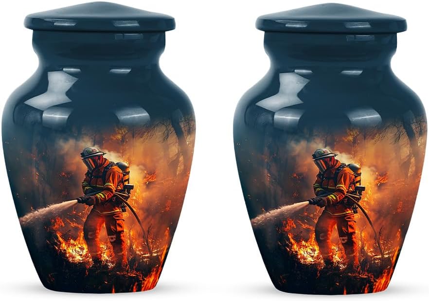 Wildland Firefighter Urn, Small Keepsake Urns For Ashes For Women ...