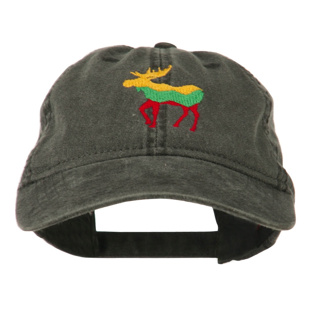 Wildlife Animal Moose Embroidered Cap - Black OSFM - Walmart.com