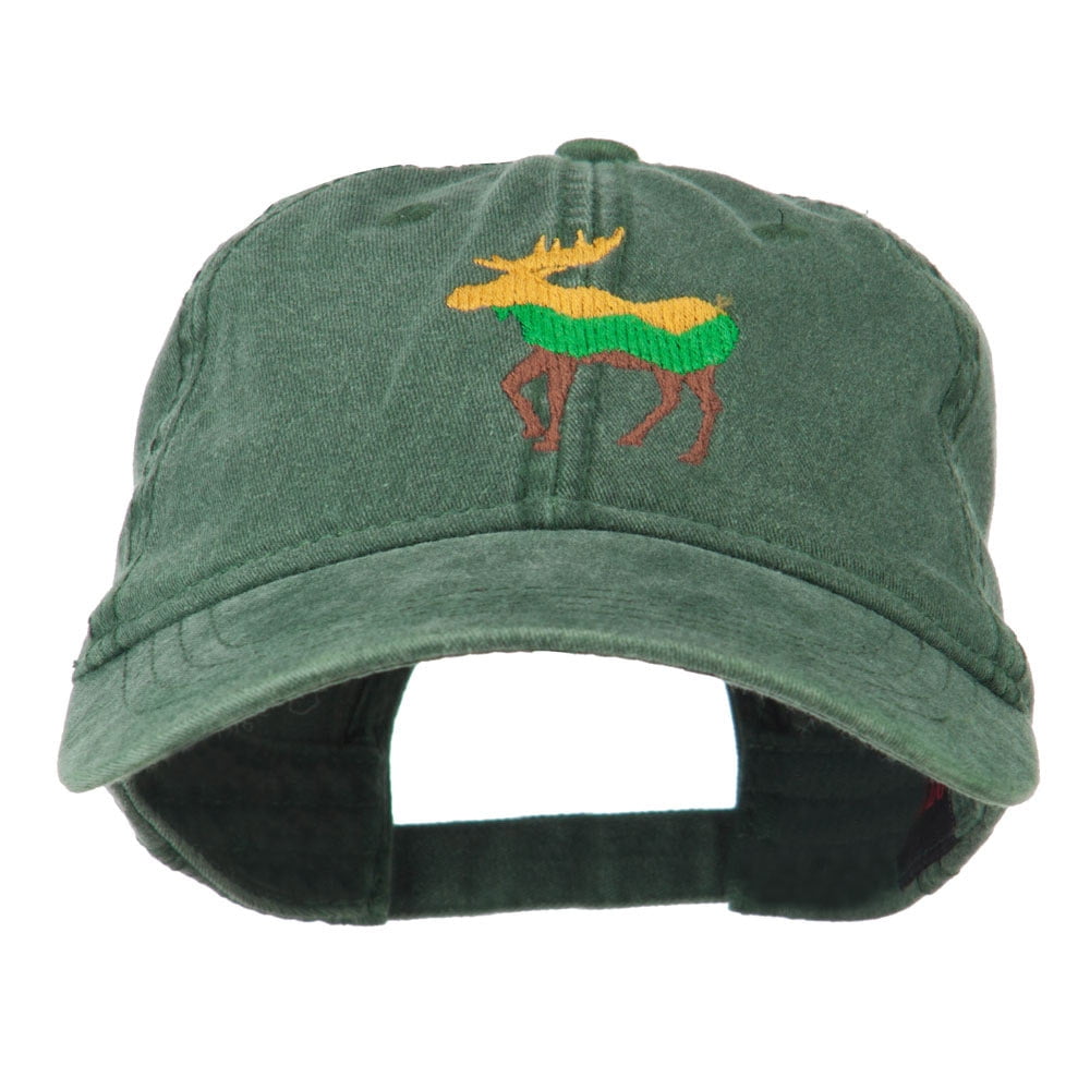 Wildlife Animal Moose Embroidered Cap - Dark Green OSFM - Walmart.com