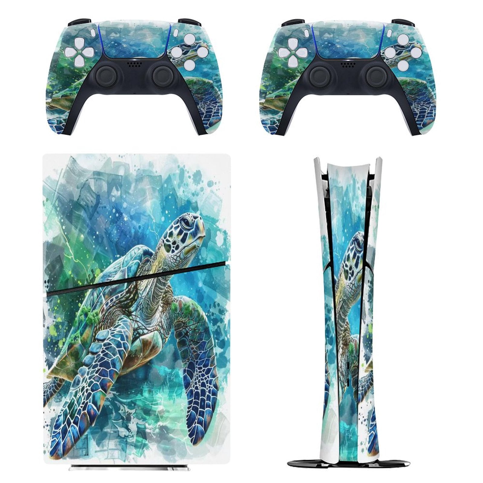 Wildlife Art Turtle PS5/PS5 Slim Digital Disc Skin Sticker For Console ...