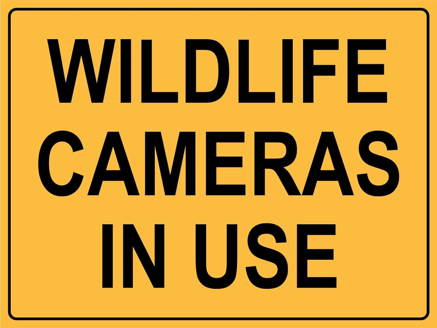 Wildlife Cameras in Use Sign Metal Tin Sign 8x12 Inches Caution Danger ...