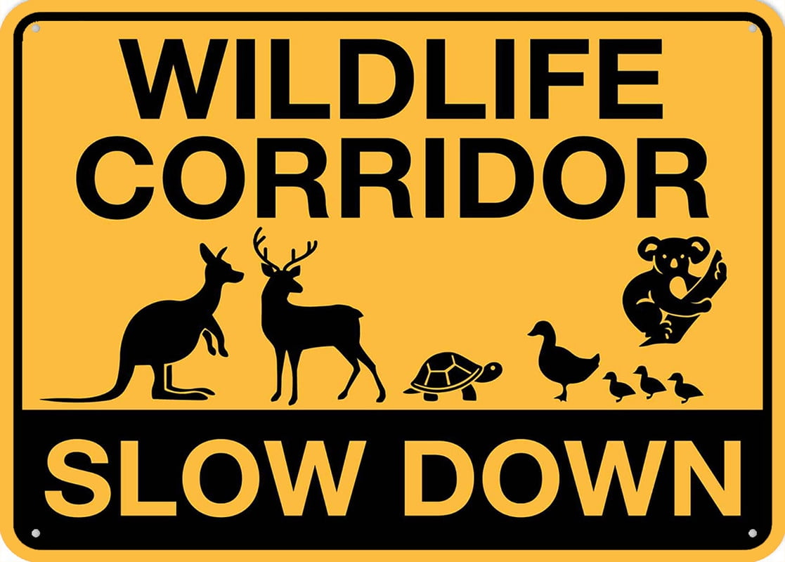 Wildlife Corridor Be Alert Sign Metal 12X8 Inch Rust Free Aluminum, Uv ...