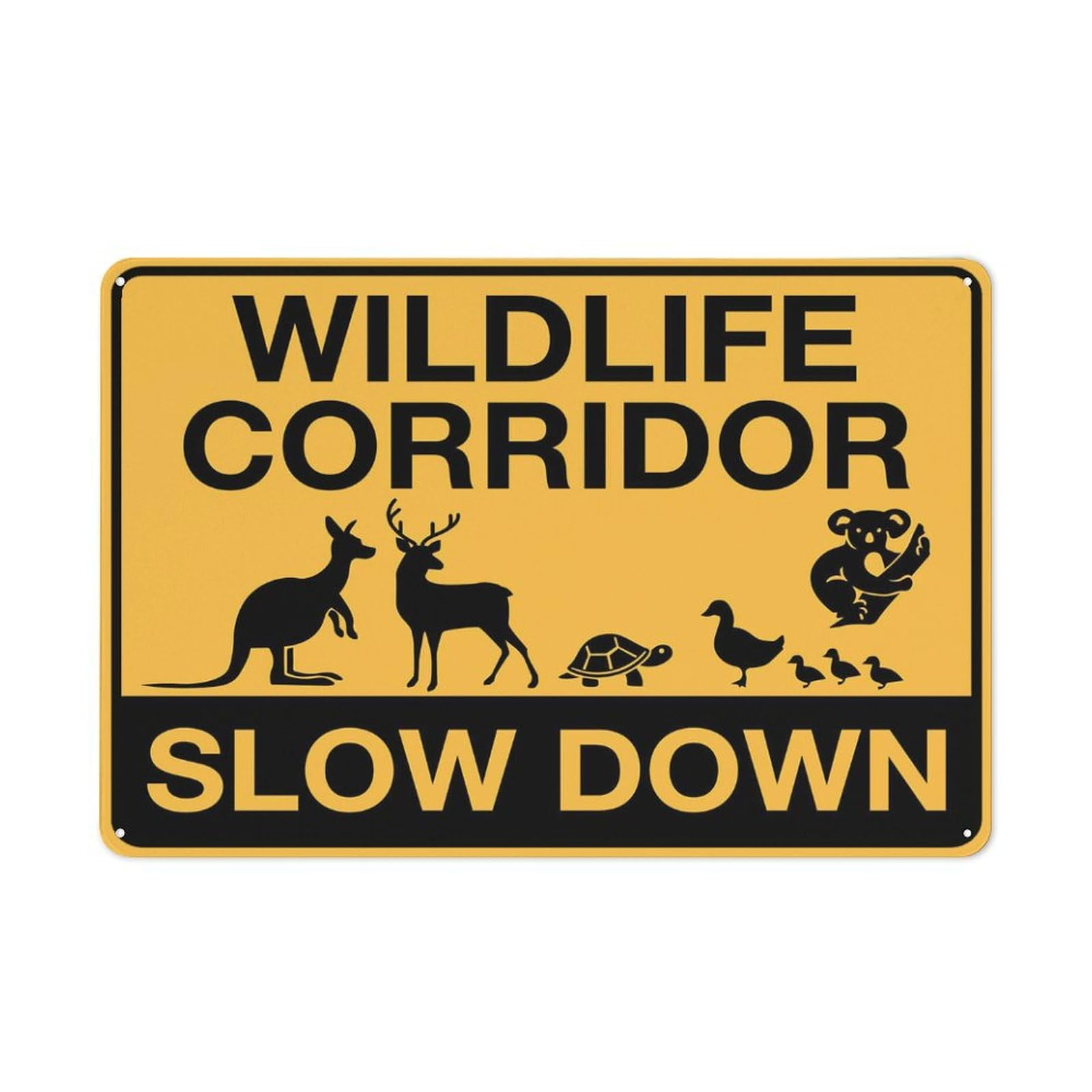 Wildlife Corridor Be Alert Sign Outdoor Metal Sign Metal Signs For ...