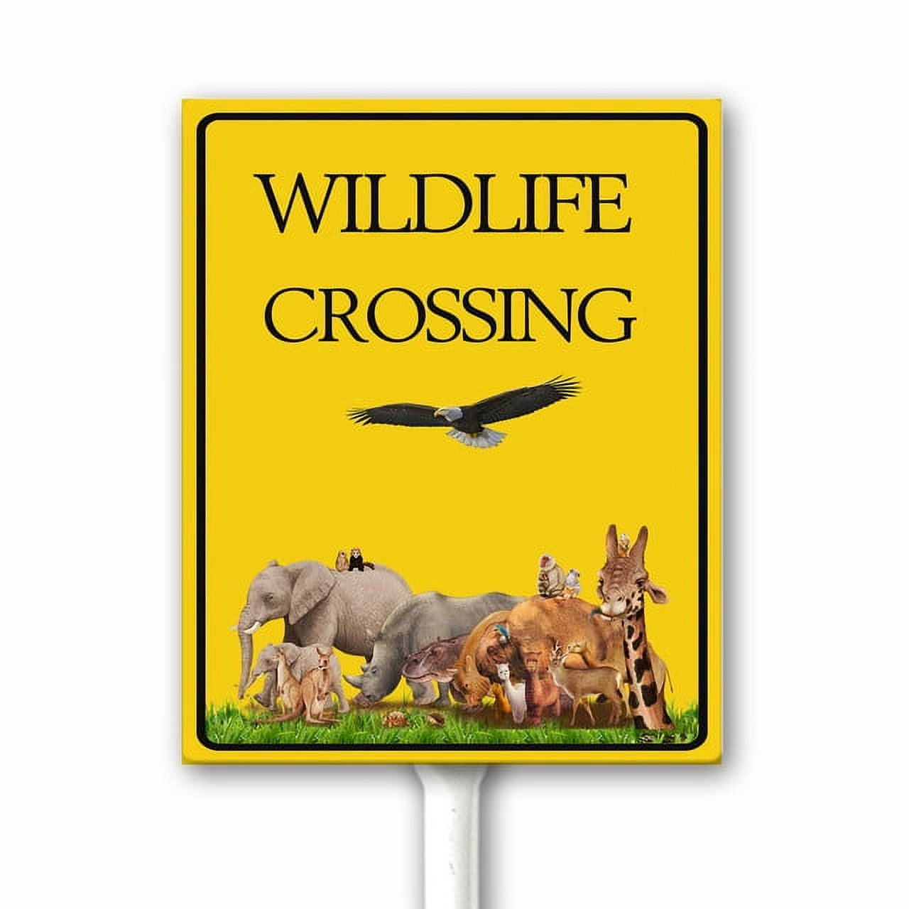 Wildlife Crossing Sign, Wildlife Yard Sign Animal Crossing Road Signs ...