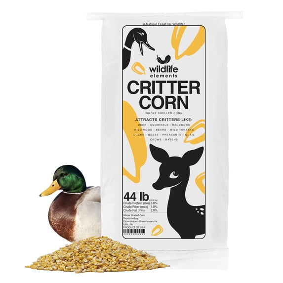 Wildlife Elements Critter Corn, Natural Whole Shelled Corn for Wildlife ...