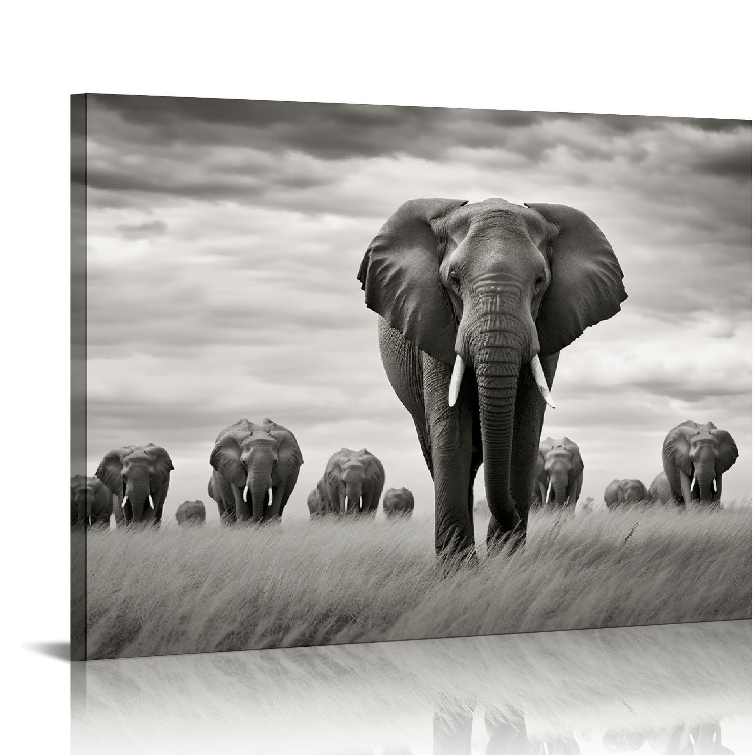 Wildlife Elephant Migration Poster Decorative Painting Canvas Wall ...
