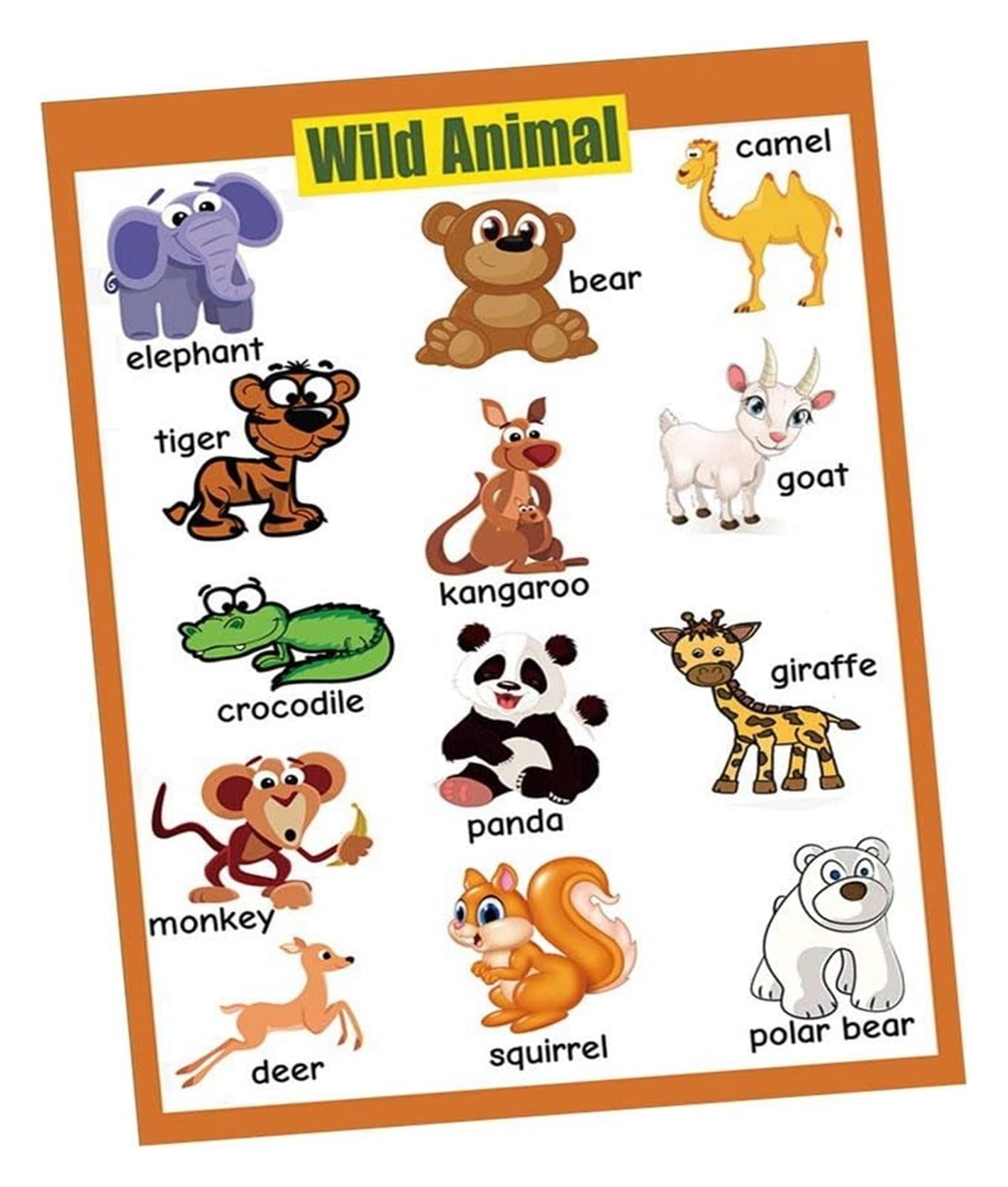 Wildlife Explorers Poster for Kids - Wild Animals of the World ...