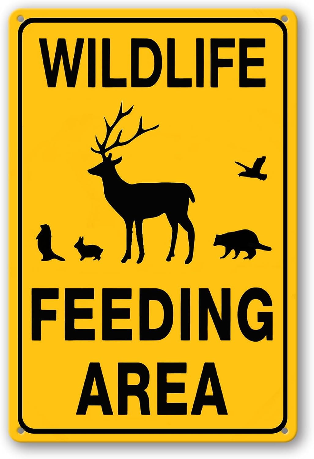 Wildlife Feeding Area Sign 8x12inch Aluminum Sign Rust Free Aluminum ...