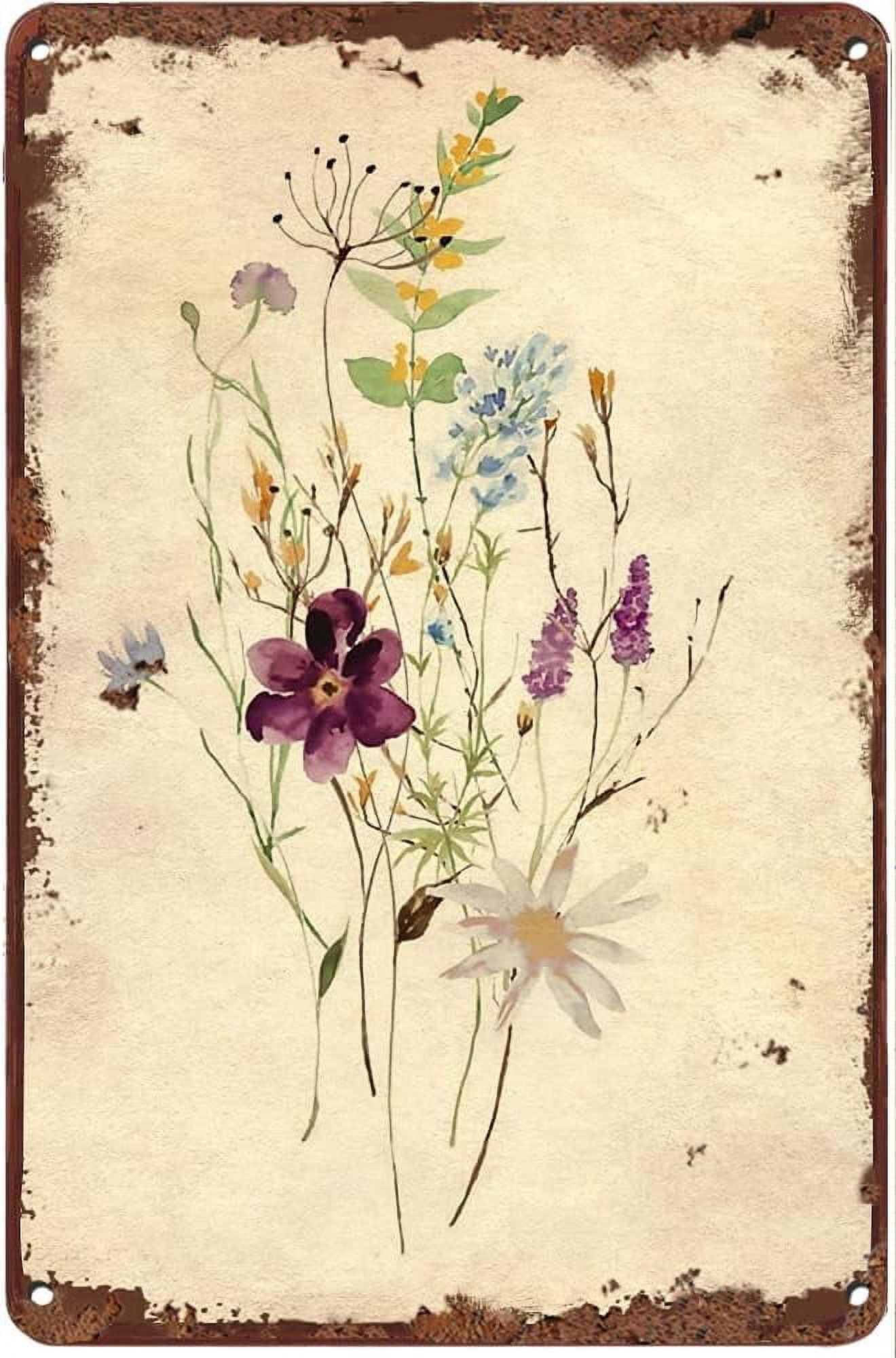Wildlife Flower Metal Tin Signs-Metal Tin Exquisite Wall Art Decor ...