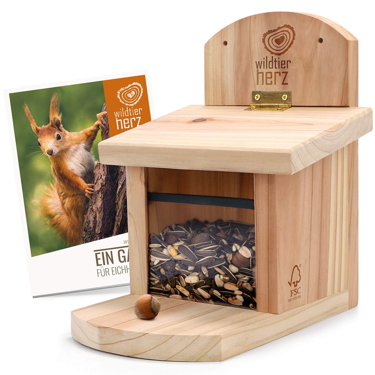 Wildlife Heart Squirrel Feeding House | Weatherproof | Solid Wood ...