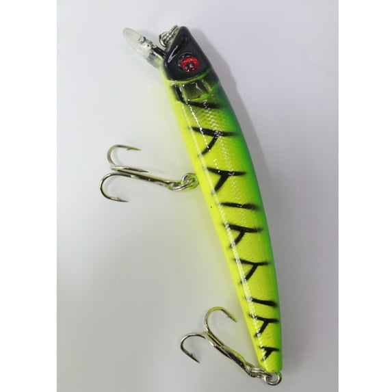 Wildlife Lures 4" inch Minnow Hard Fishing Lure Bait (Green Amazonia ...