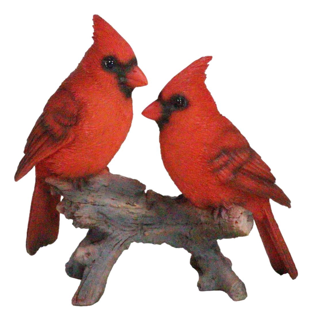 Wildlife Nature 2 Northern Red Cardinal Birds Perching On Branch ...