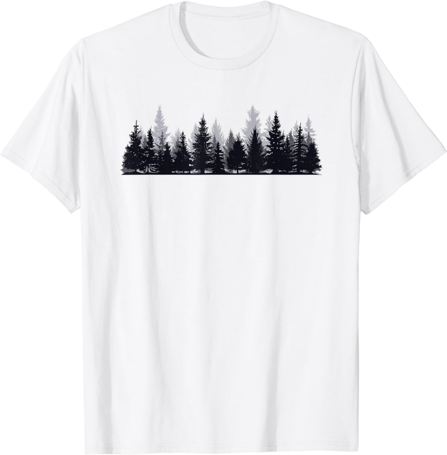 Wildlife Nature Dark Forest Trees Reflection Outdoor Forest T-Shirt ...