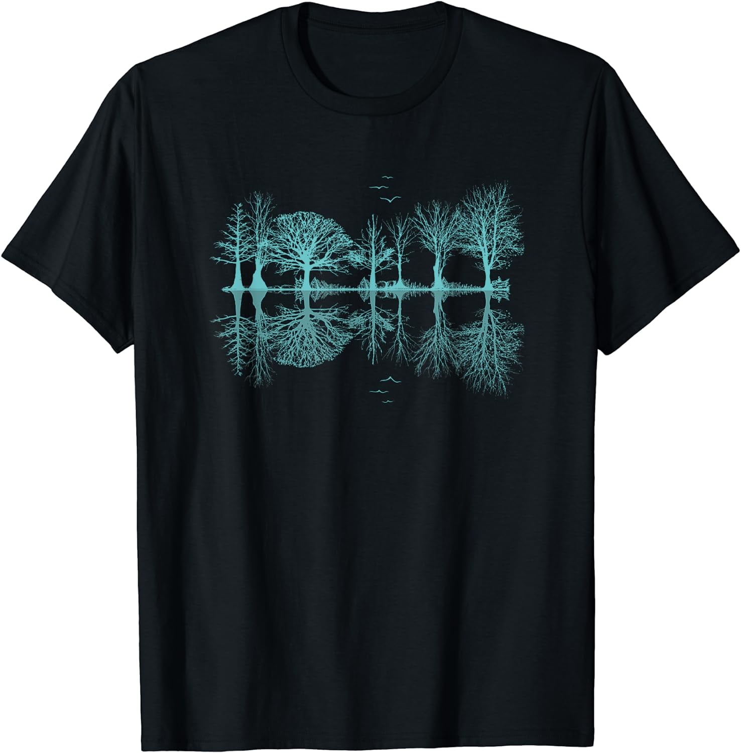 Wildlife Nature Forest Trees Reflection Outdoor Forest T-Shirt ...