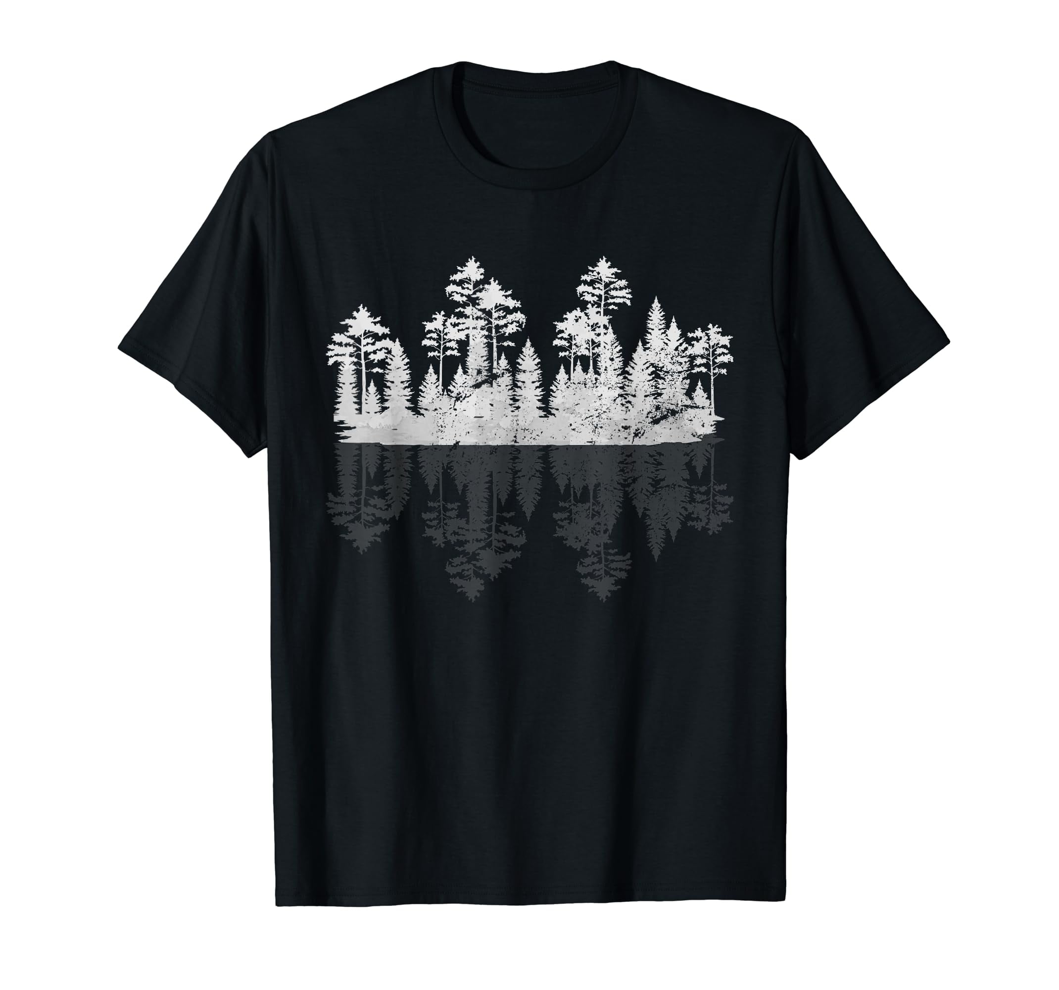Wildlife Nature Trees Reflection Outdoor Forest T-Shirt - Walmart.com