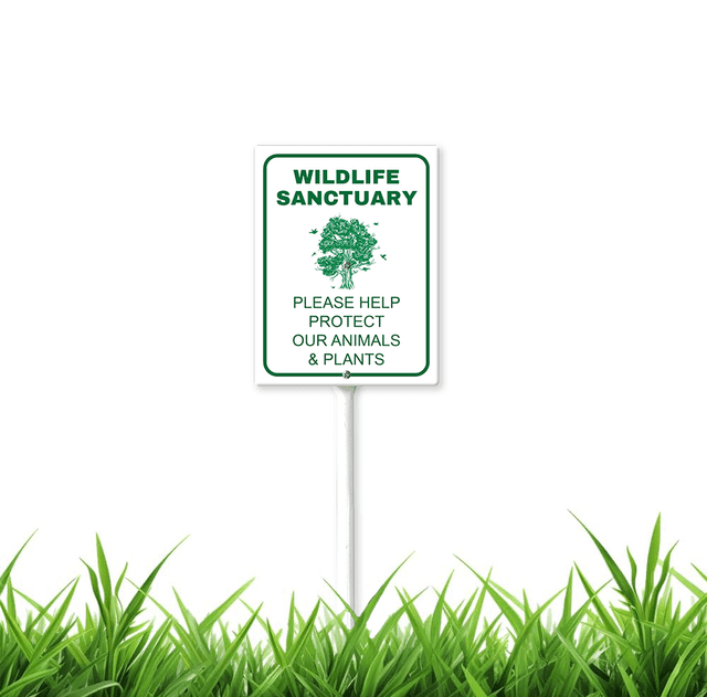 Wildlife Sanctuary Please Help Protect Our Animals & Plants Yard Sign ...