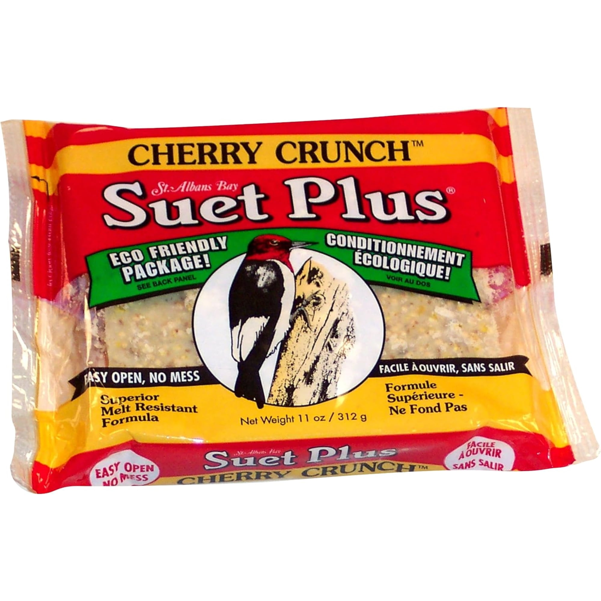 Wildlife Sciences Cherry Crunch Suet Plus Bird Feed, Melt Resistant ...
