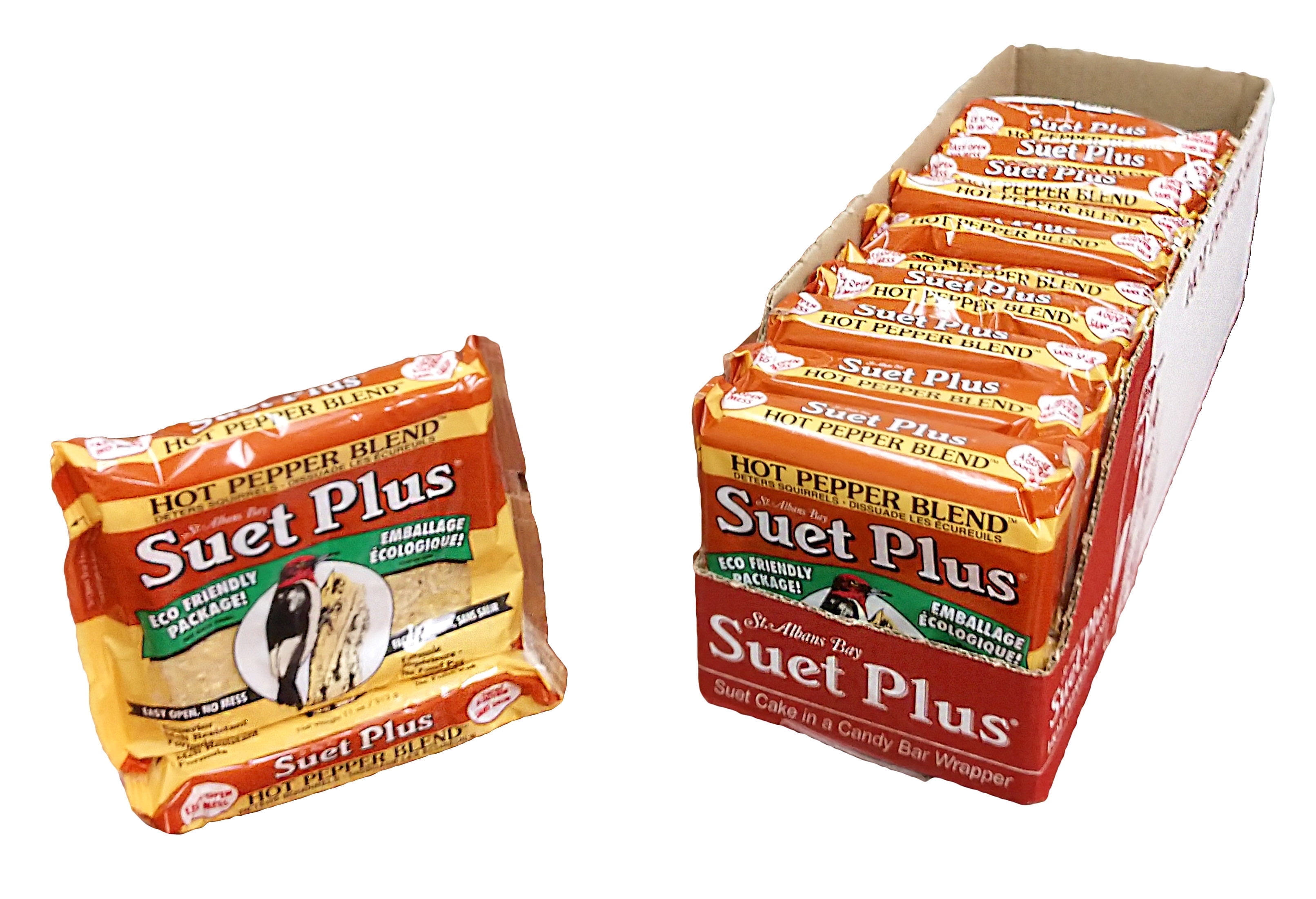 Wildlife Sciences Suet Plus Hot Pepper Blend Suet Cake 12 Pack, 11 oz ...