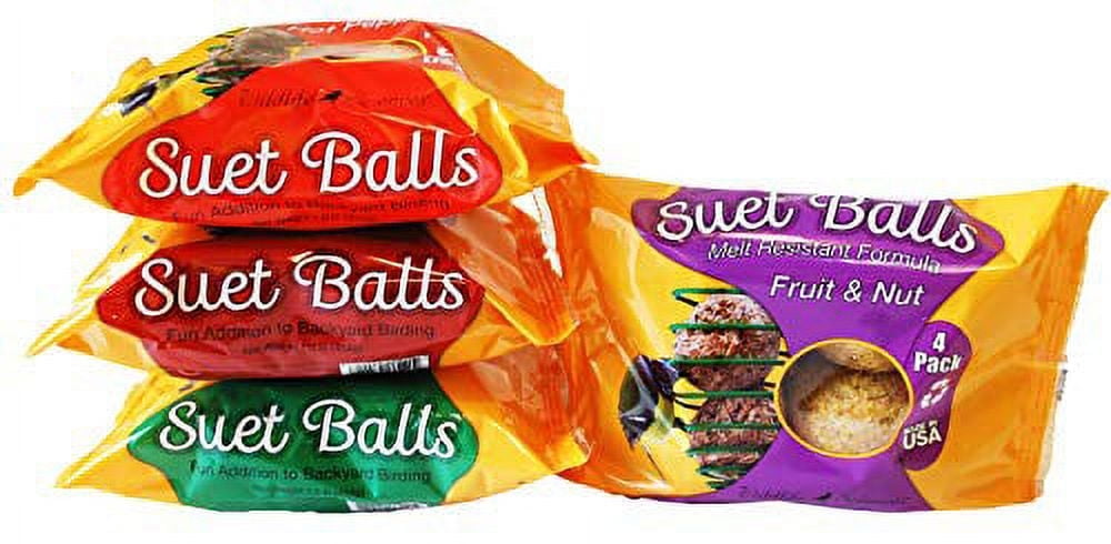 "Wildlife Sciences Suet Balls Variety Pack, 16-Pack, 2.5"" Suet Balls ...