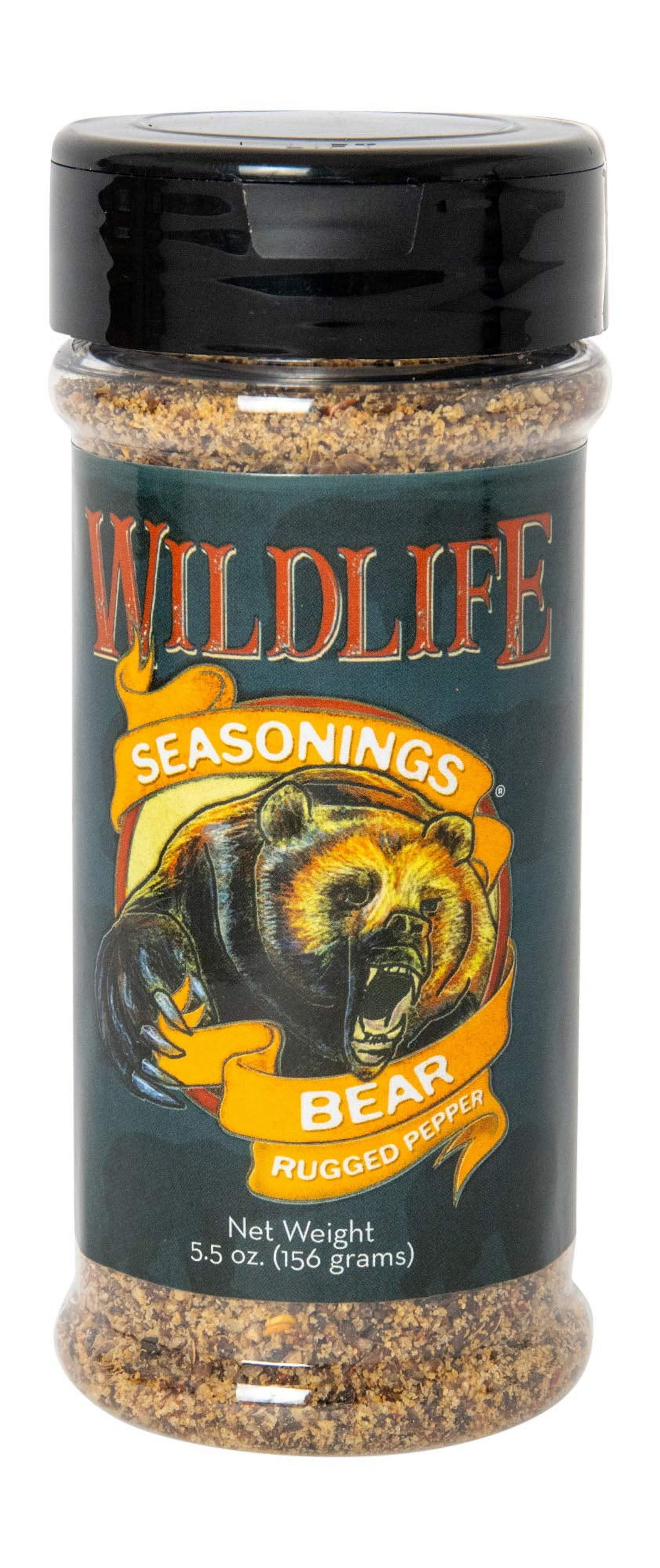 Wildlife Seasonings Bear Rugged SAF21 Pepper Blend - Bold 7 Pepper Steak Seasoning for Beef ...
