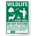 Wildlife Study Area Do Not Disturb Sign 8 x 12 Inch Metal Warning Sign ...