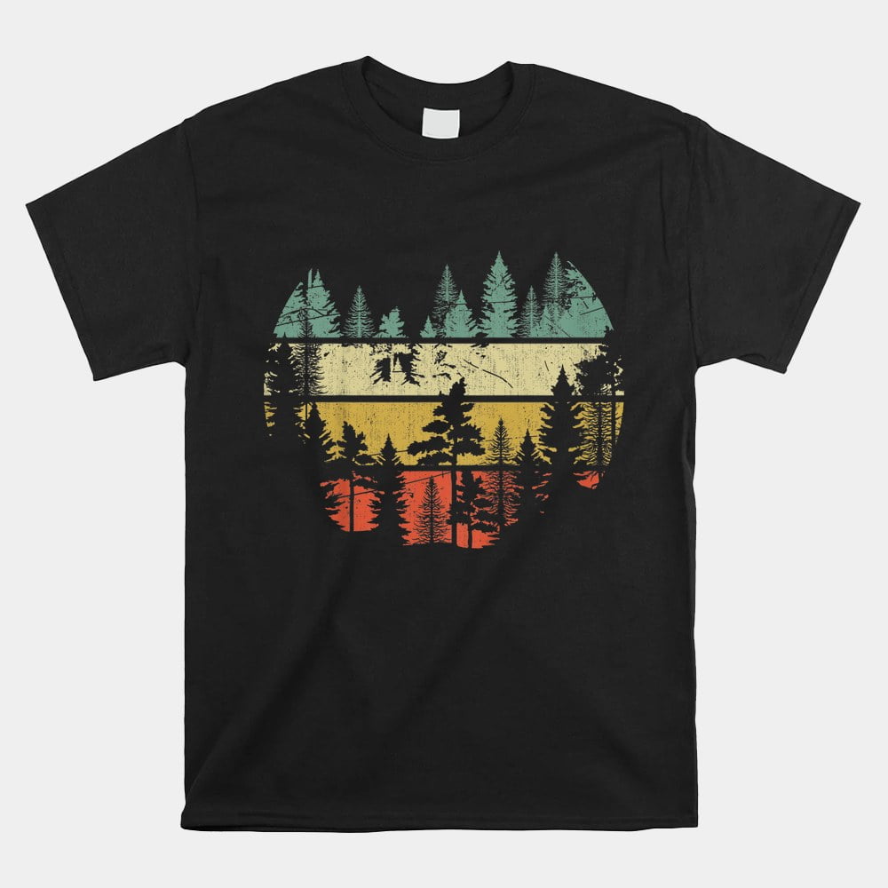 Wildlife Trees Outdoors Nature Retro Forest Shirt - Walmart.com