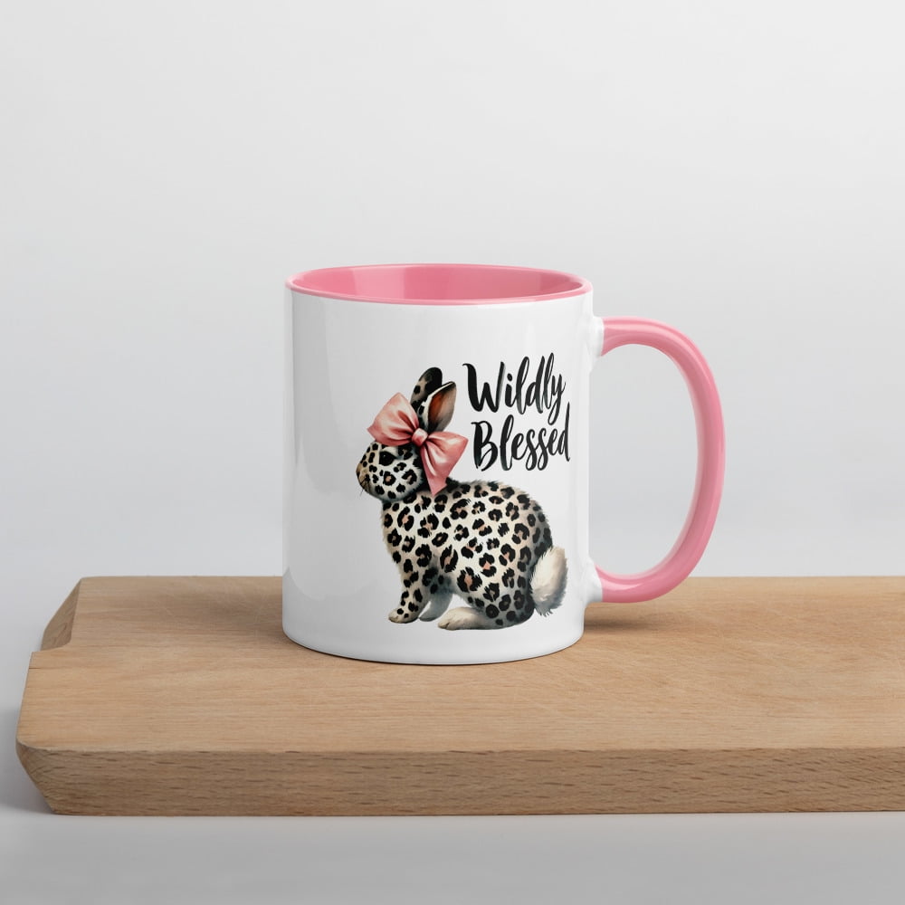 Wildly Blessed Bunny Coffee Mug | Rabbit Animal Lovers, Leopard Print ...
