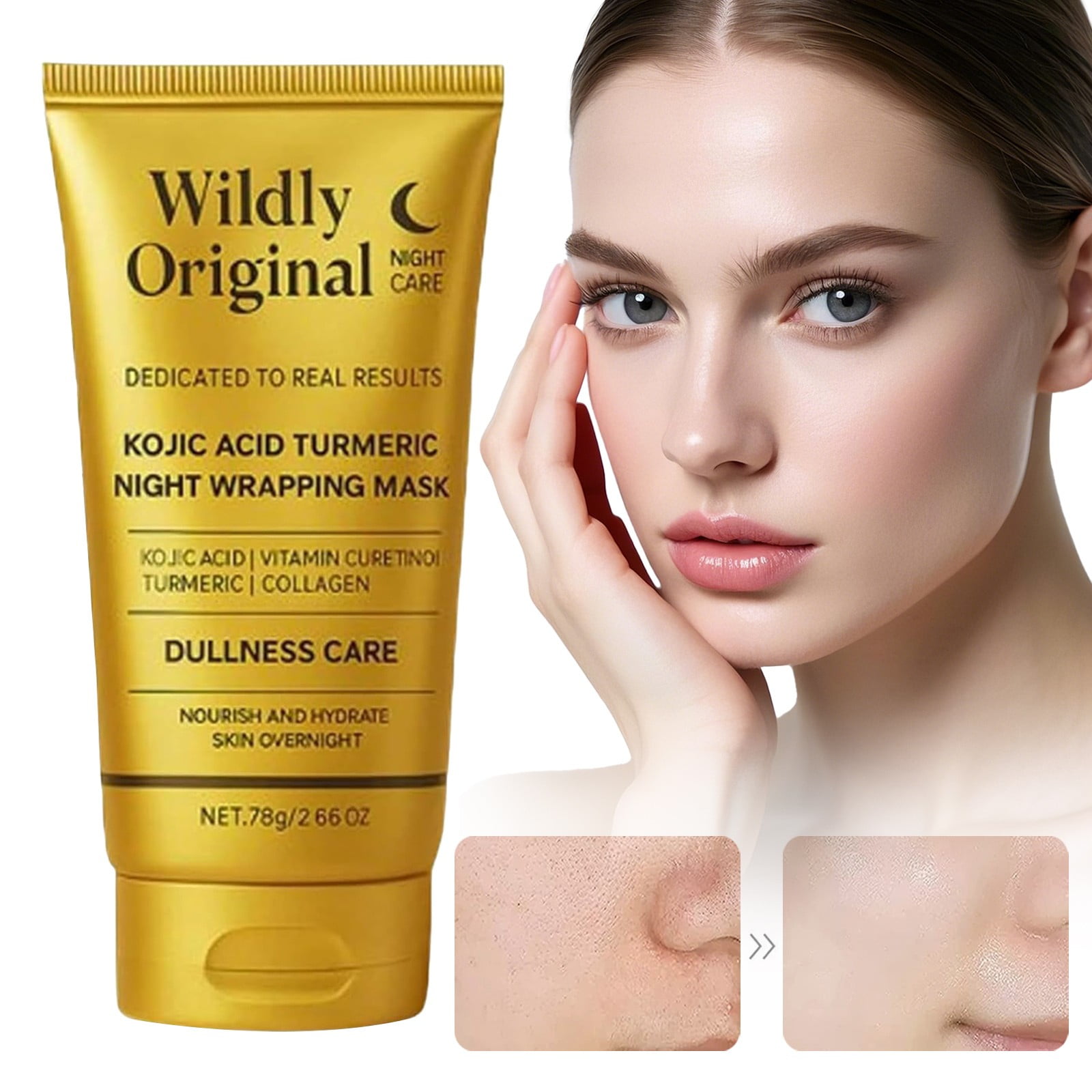 Wildly Original Turmeric Kojic Acid + Collagen Night Mask, Wildly ...