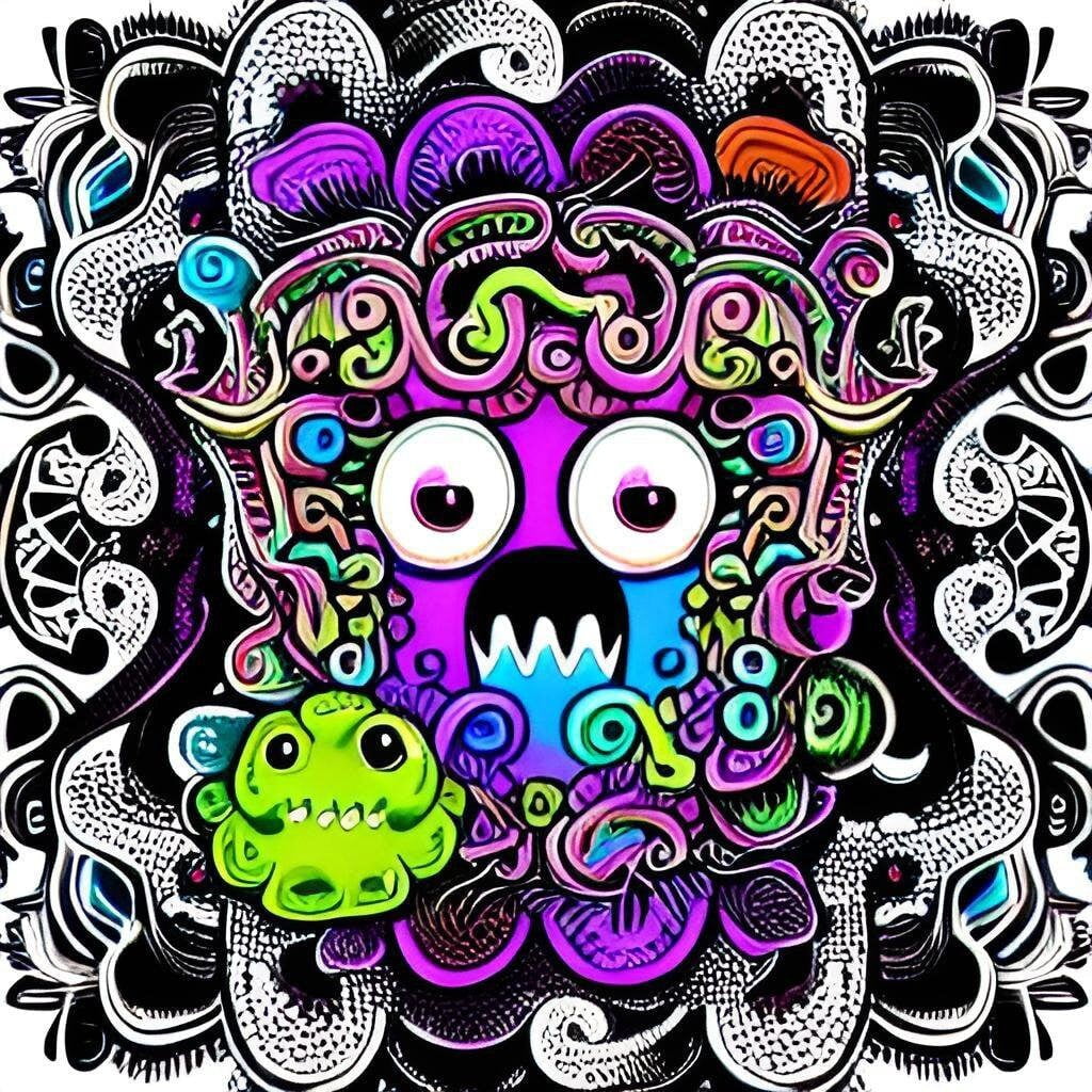 Wildly Wonderful Monsters- Canvas Wall Art - Walmart.com