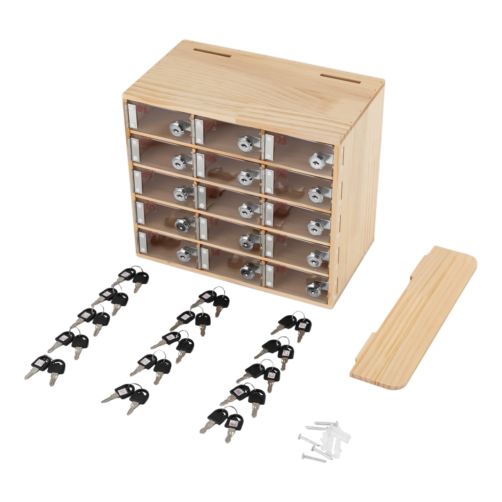Wildnix 15-Slot Cell Phone Storage Locker with Clear Acrylic Doors and ...