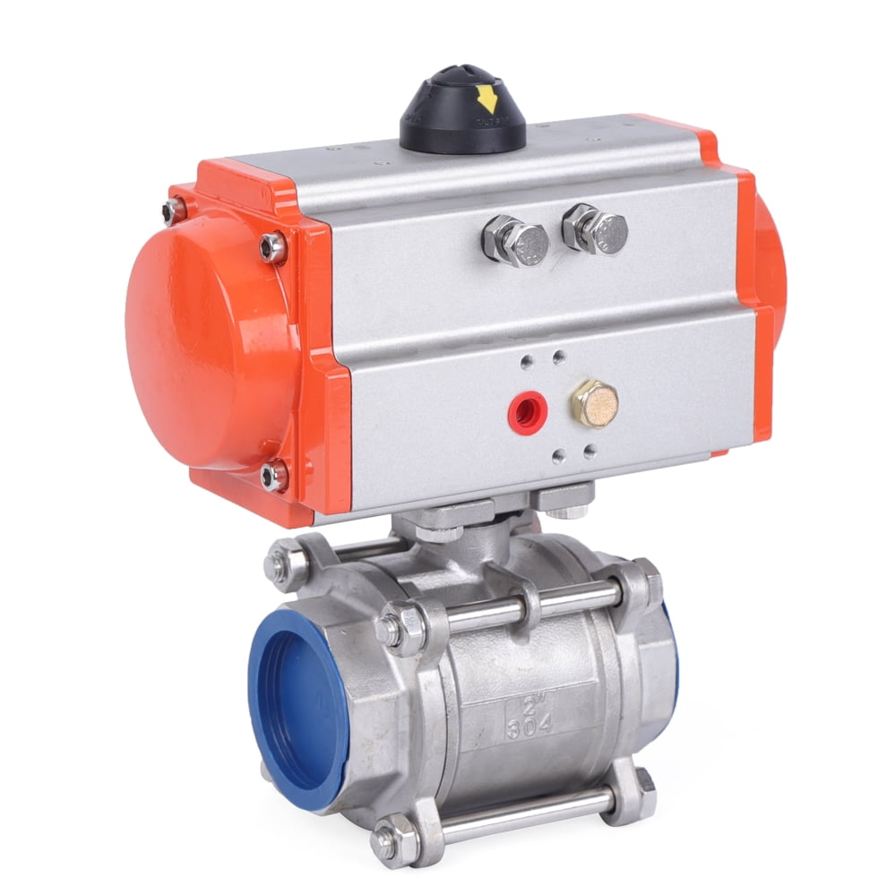 Wildnix 2" Pneumatic Ball Valve, Three-Piece Single-Acting, DN50, 304 ...