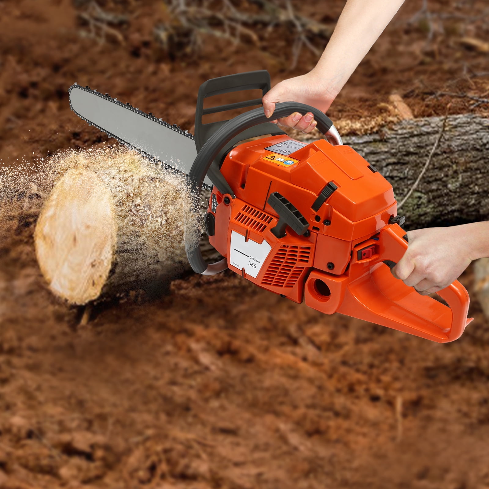 Wildnix 24-Inch Gasoline Chain Saw, 65cc Engine, 3.4KW Power, Easy ...