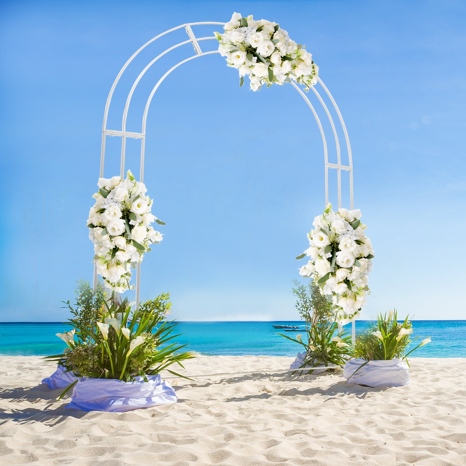 Wildnix 3-Layer Arch-Shaped Wedding Arch, Carbon Steel Frame with ...