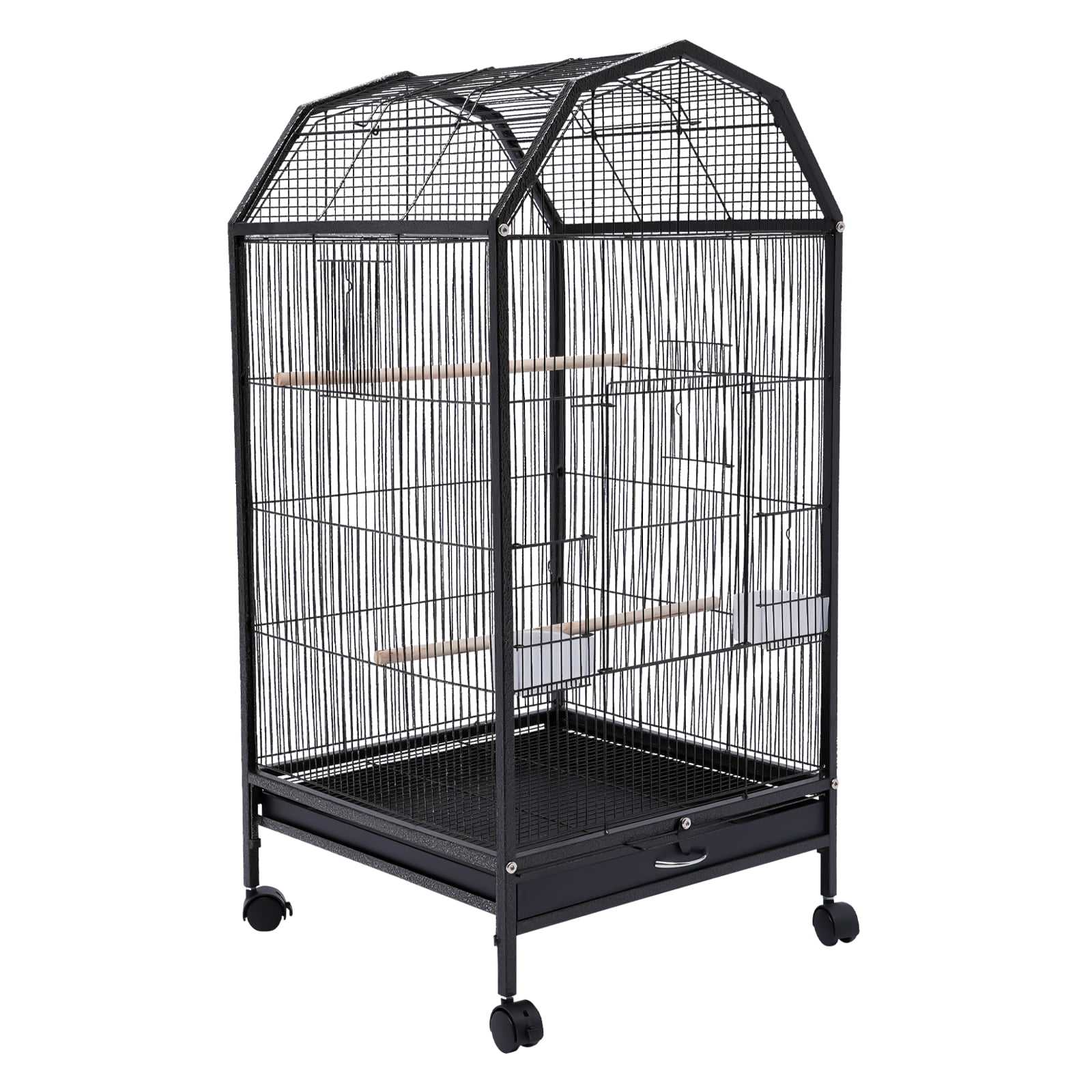 Wildnix 360° Panorama Bird Cage with Barn Top, Large Space, Easy to ...