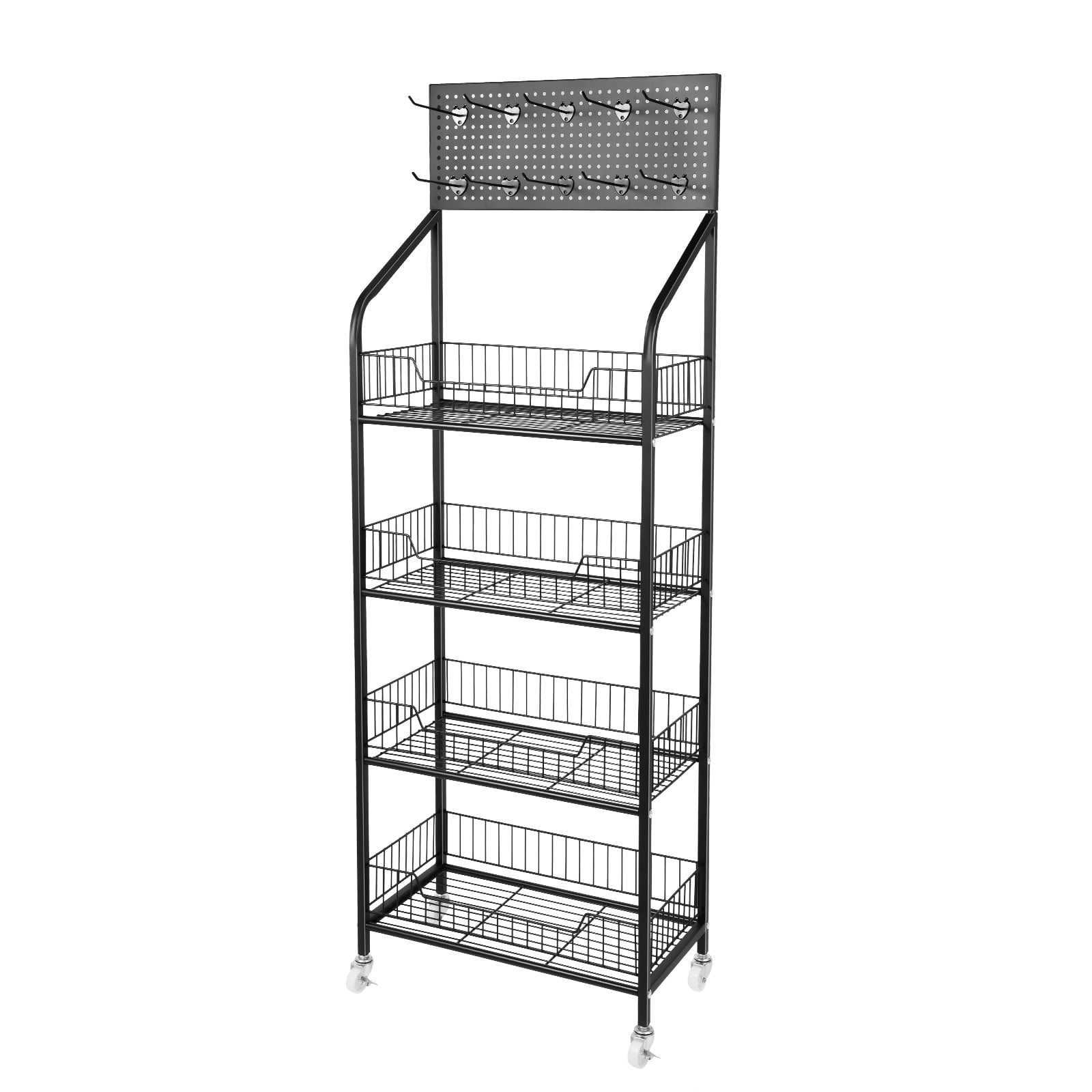 Wildnix 4-Tier Retail Counter Display Rack, Sturdy Iron Frame with 10 ...