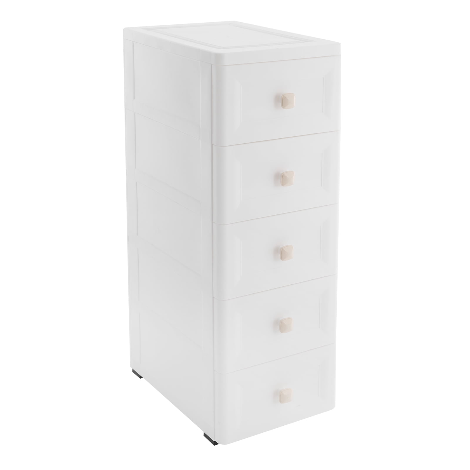 Wildnix 5-Tier Bathroom Organizer with Drawers, Free-Standing Slim ...