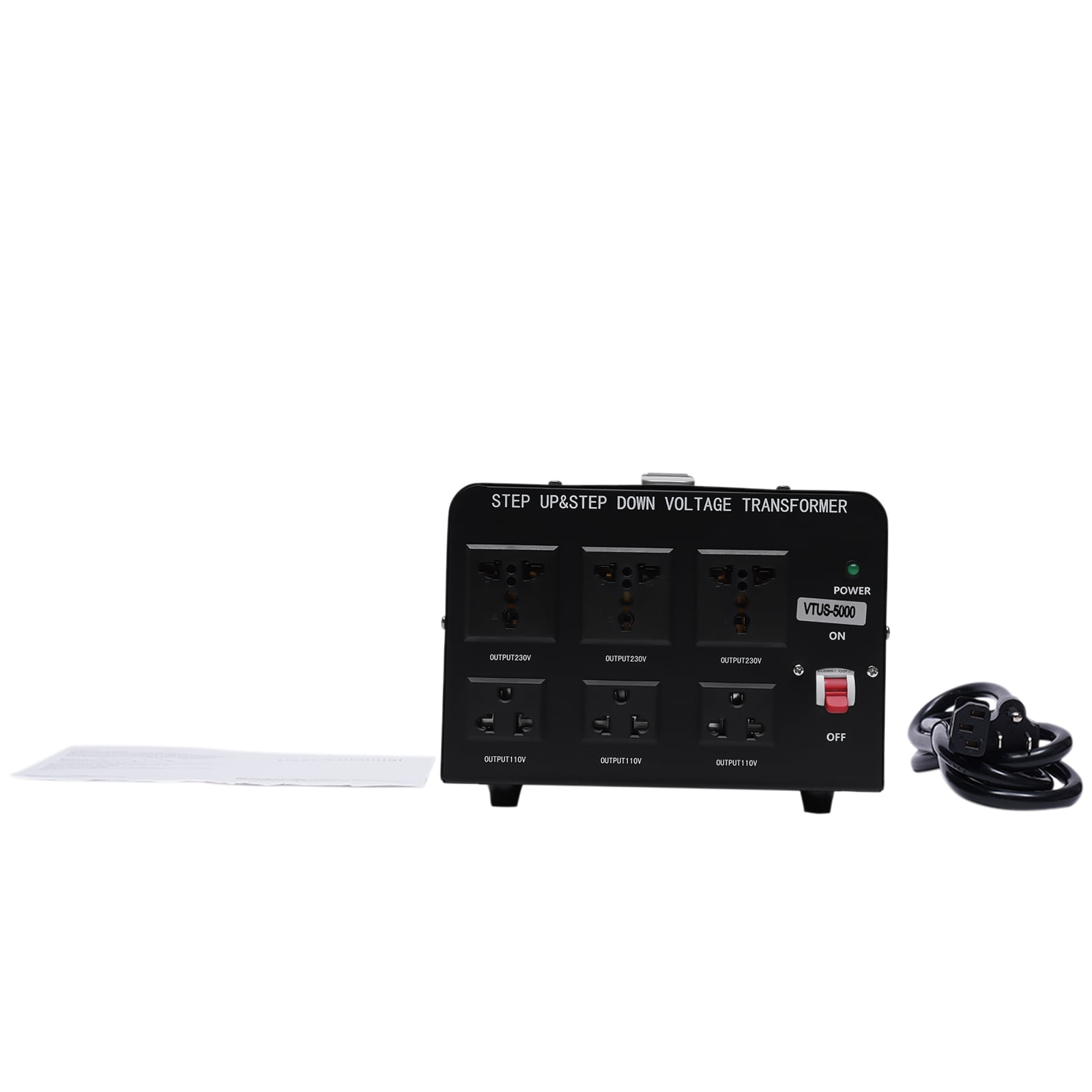 Wildnix 5000W Voltage Converter Transformer, Step Up/Down 110V-220V, 6 ...