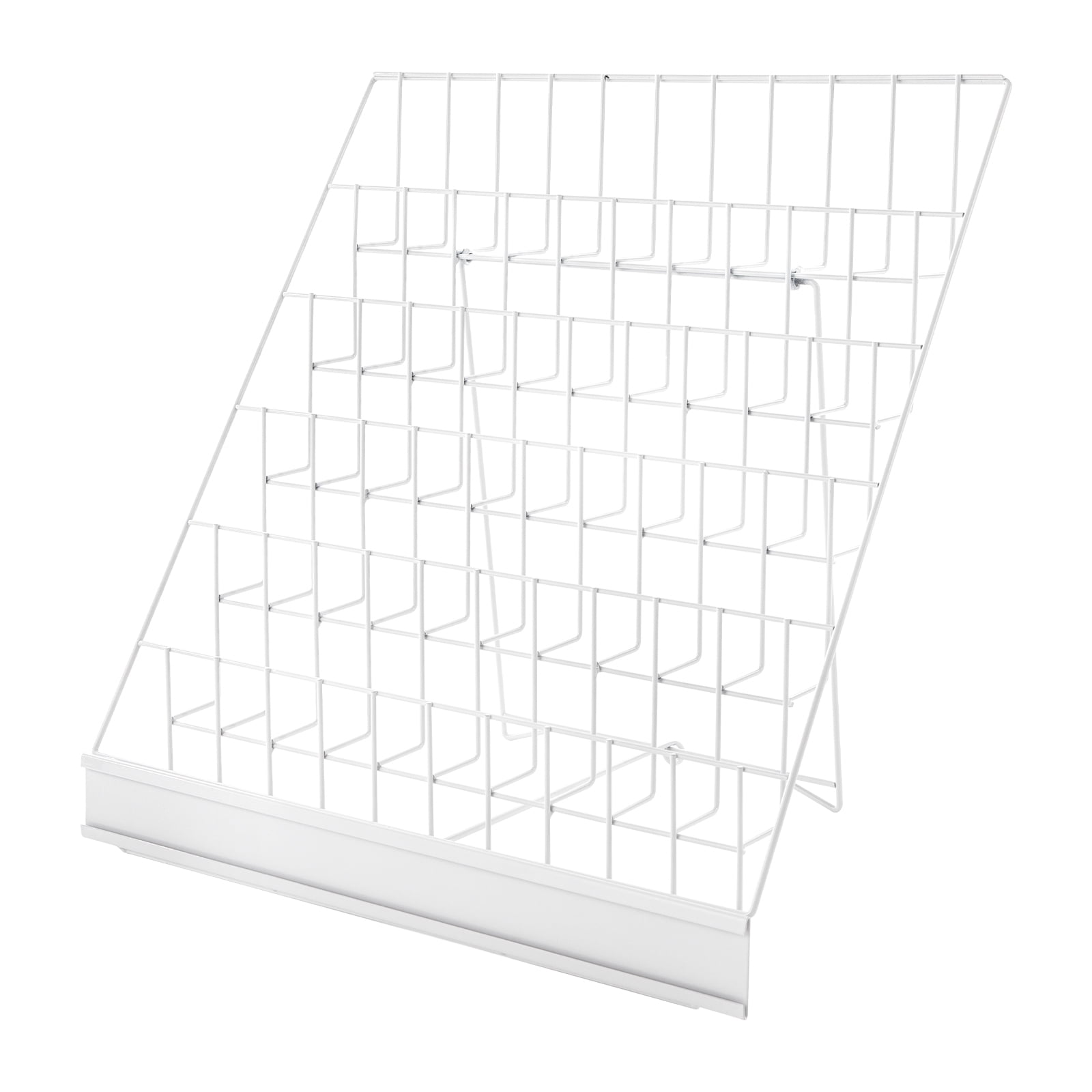 Wildnix 6-Tier Magazine Display Stand, White Countertop Rack, Foldable ...