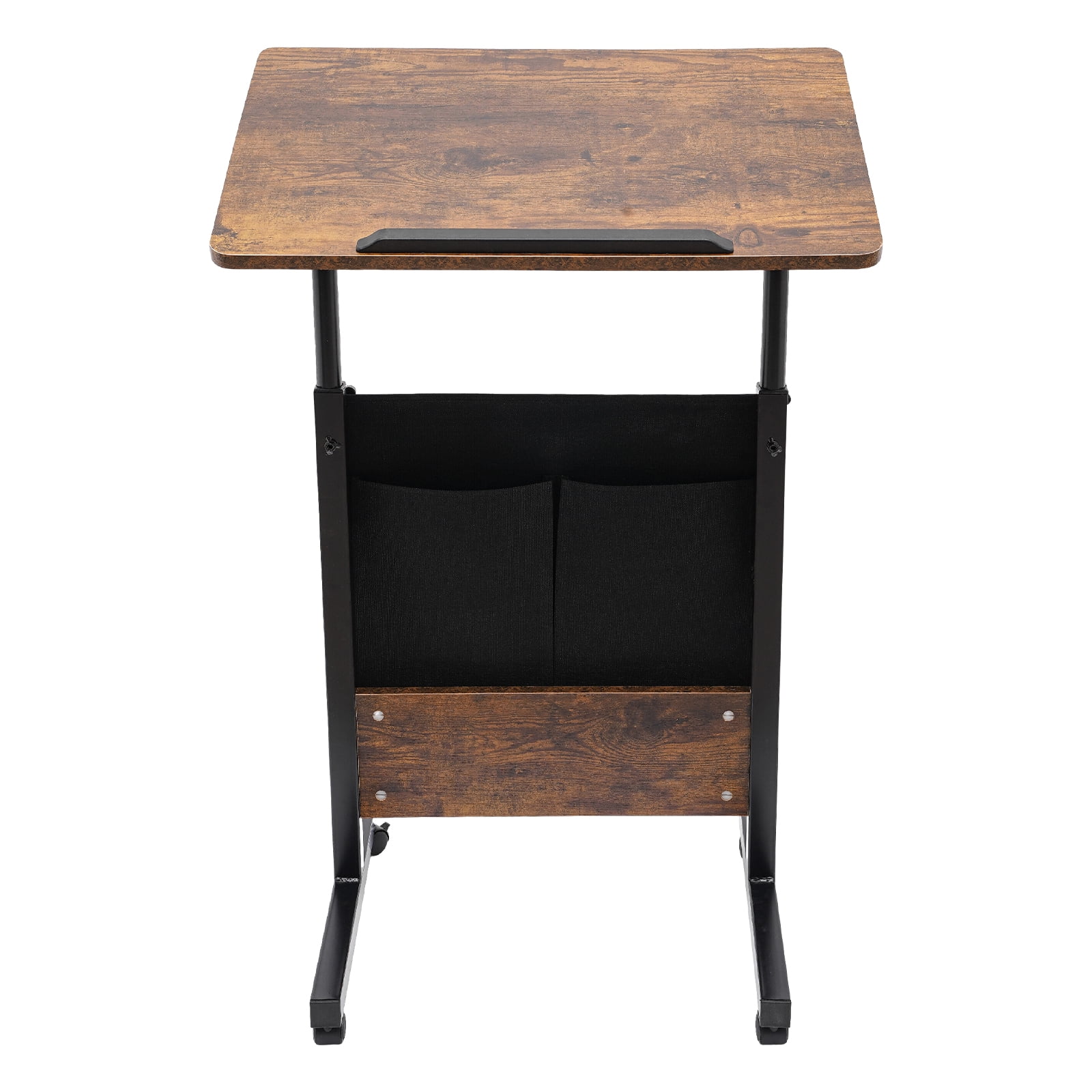 Wildnix Adjustable Height Standing Desk with Mobile 360° Swivel Wheels ...