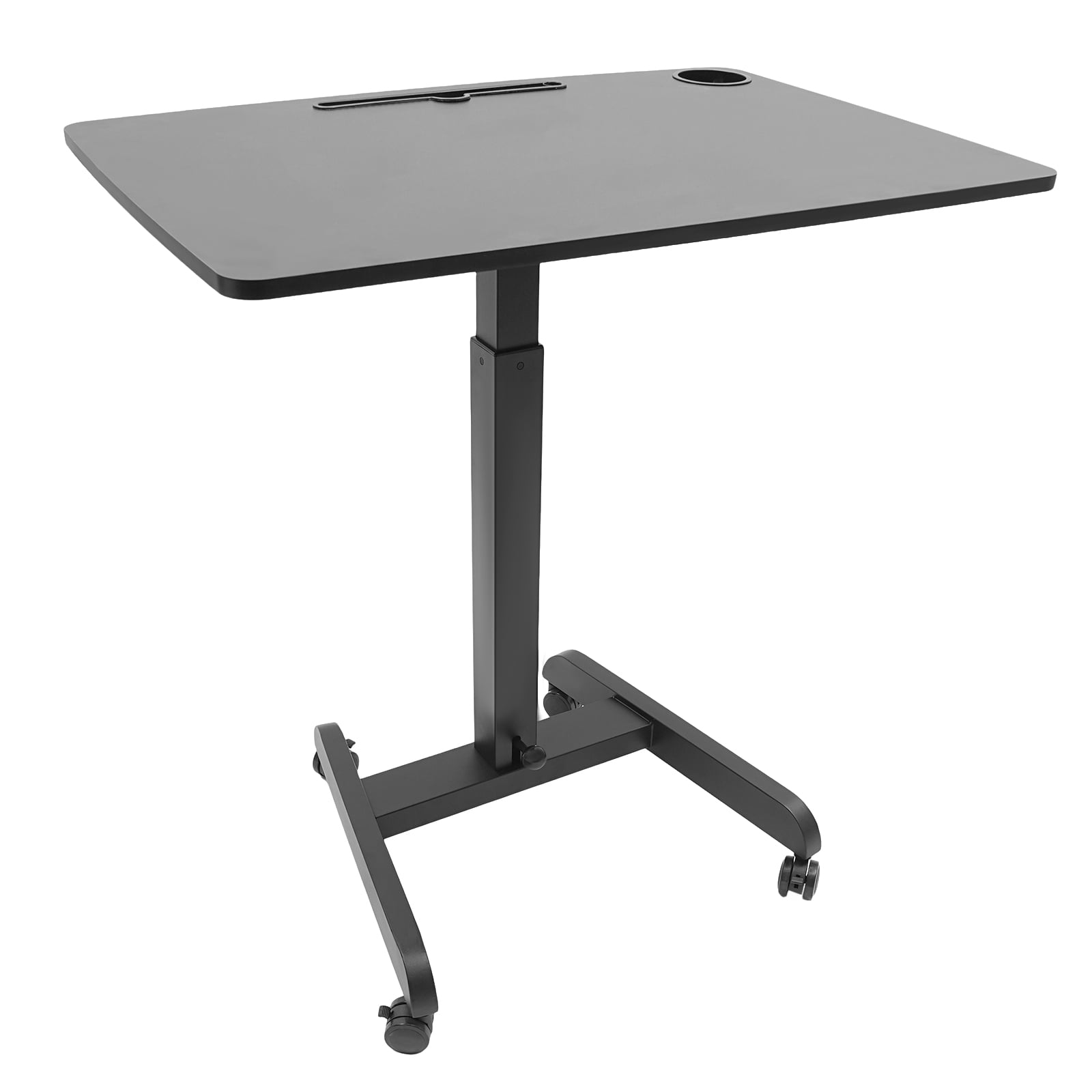 Wildnix Adjustable Rolling Laptop Desk Stand Up Computer Workstation ...