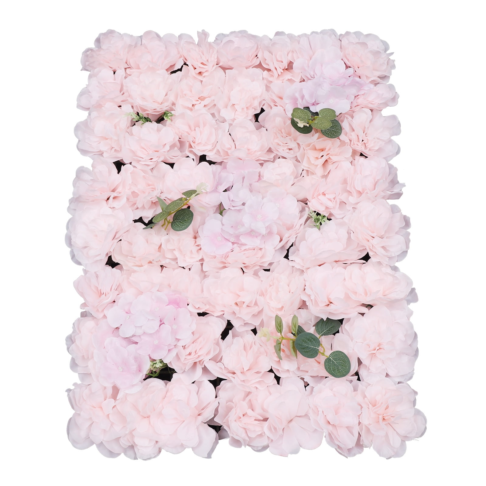 Wildnix Artificial Flower Wall Panel, Realistic Pink Silk Flowers, Easy ...