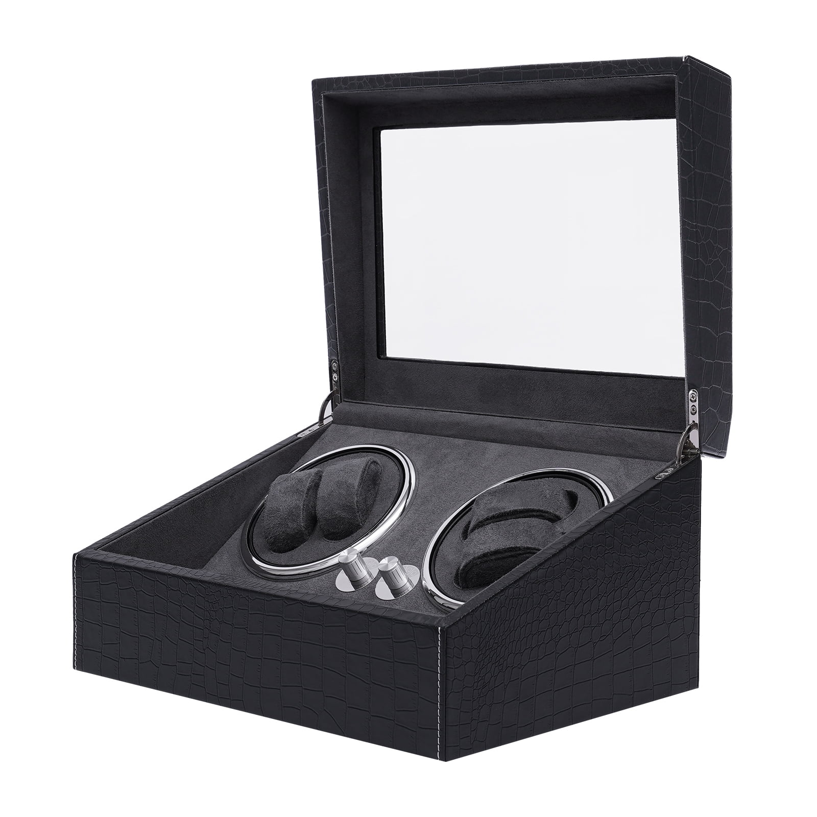 Wildnix Automatic Watch Winder with Blue LED Light, Ultra-Quiet Motor ...