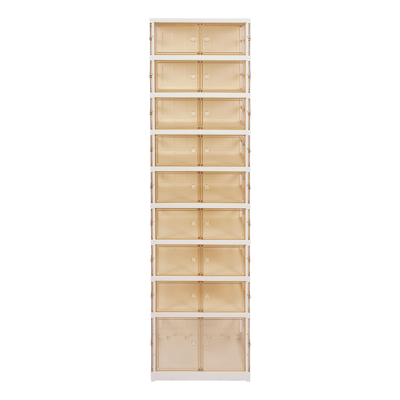Wildnix Bathroom Organizer, 9-Tier Shoe Rack, Clear Magnetic Door, 12.2 ...